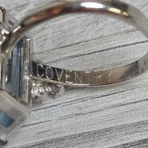 Coventry | Jewelry | Sarah Coventry Blue Crystal Silver Cocktail Ring ...